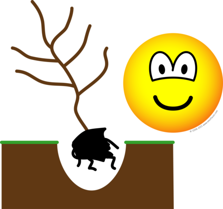 Boom plantende emoticon : Emoticons @ emofaces.com