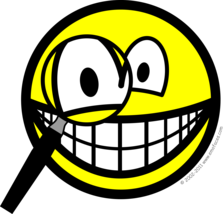Vergrootglas smile Kijkende : Smilies @ emofaces.com